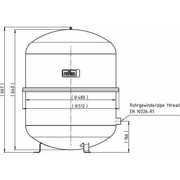 Teknocalor Kalvopaisunta-astia Reflex 100 litraa | Kalvopaisunta-astiat lämmitysjärjestelmiin ...