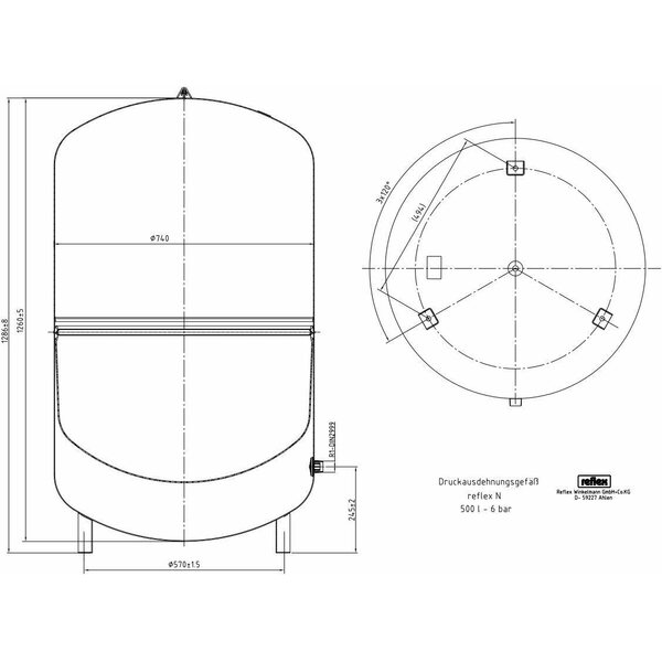 Teknocalor Kalvopaisunta-astia Reflex 500 Litraa 1,5 bar / rakennepaine 6.0 bar | Kalvopaisunta ...