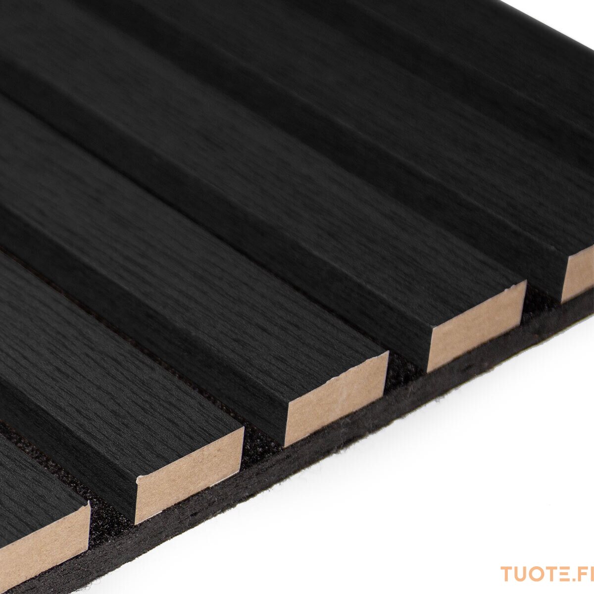 Ewona Kalvopintainen Rimapaneeli AcuDesign Musta 2 4 X 0 6m 22mm